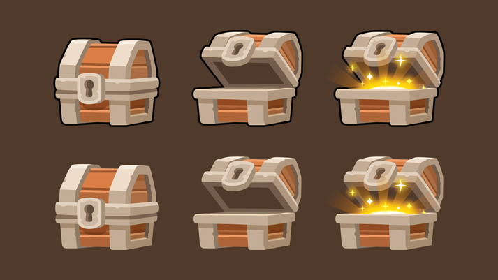 2D Fantasy Wooden Chest Asset for Games | LAYERLAB – Layer Store