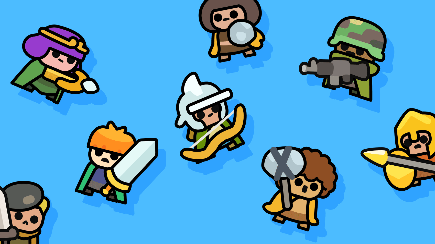 2D Minimal Characters – Free Casual Game Character Pack | LAYERLAB ...